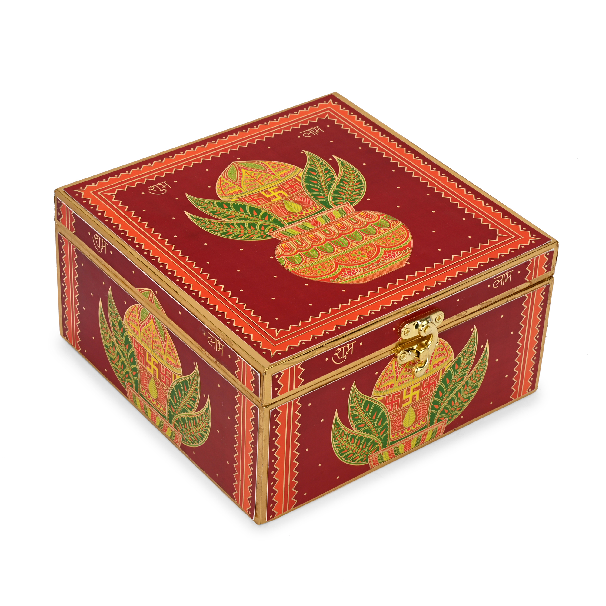Sweet Box-4 Big Laddu Box in Golden Sheet Tray (Empty) - ZariBoxes