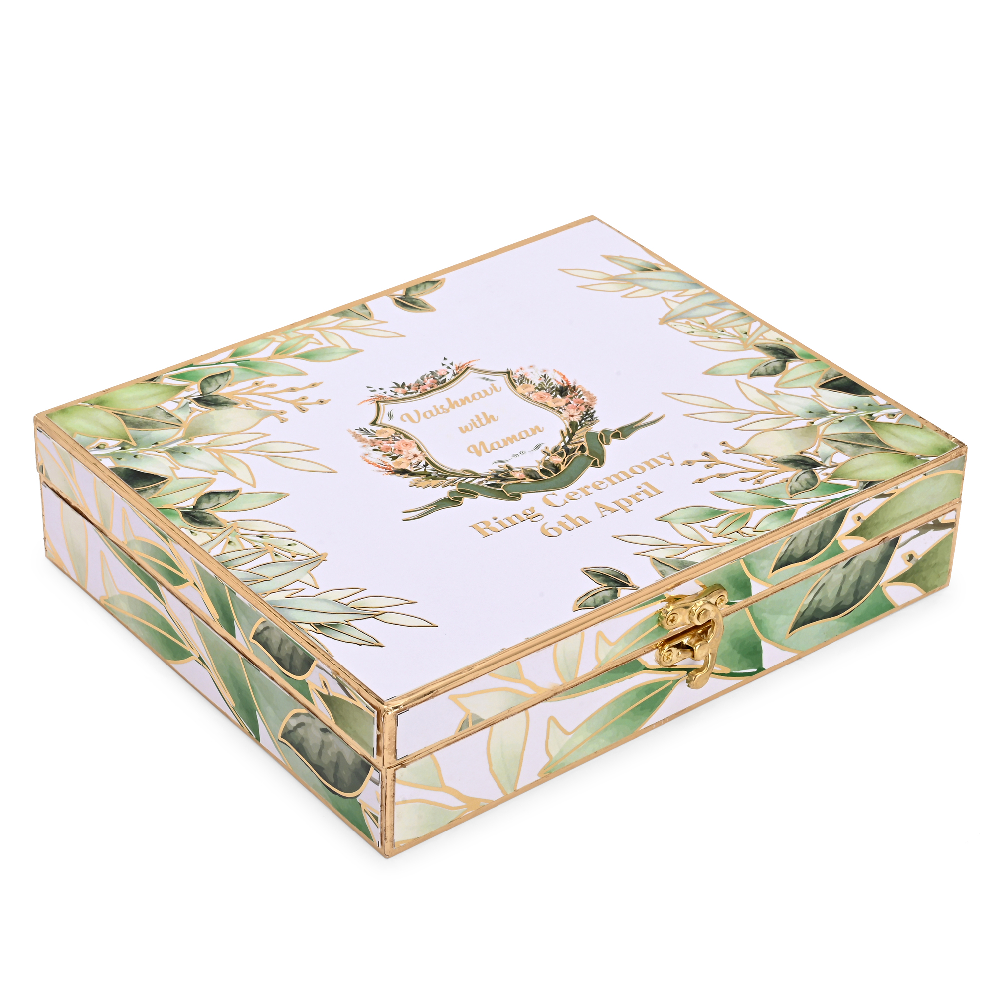 Customer Design - Sweet Box - Half Kg Kaju Katli - Green Leaf Design ...